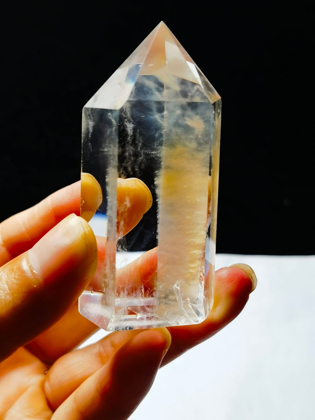 Tibetan High Altitude Clear Phantom 6 Sided Crystal Quartz Point 2.55 ...