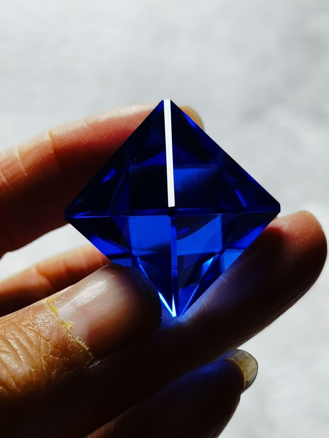 Blue Siberian Crystal Quartz Octahedral 1.3 Inch Energy Healing Reiki ...