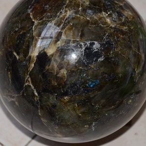 Giant Natural Blue Labradorite Crystal Quartz Ball Sphere Orb - Etsy