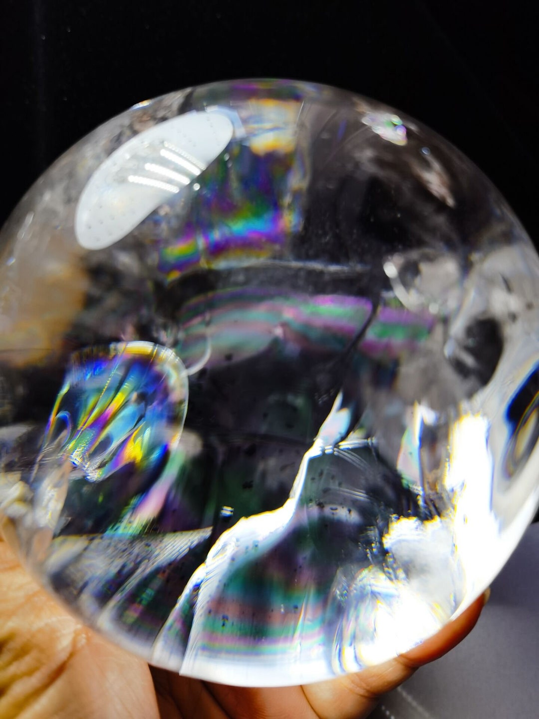 Tibet High Altitude Clear Rainbow Crystal Quartz Ball Sphere Orb Gem 3. ...