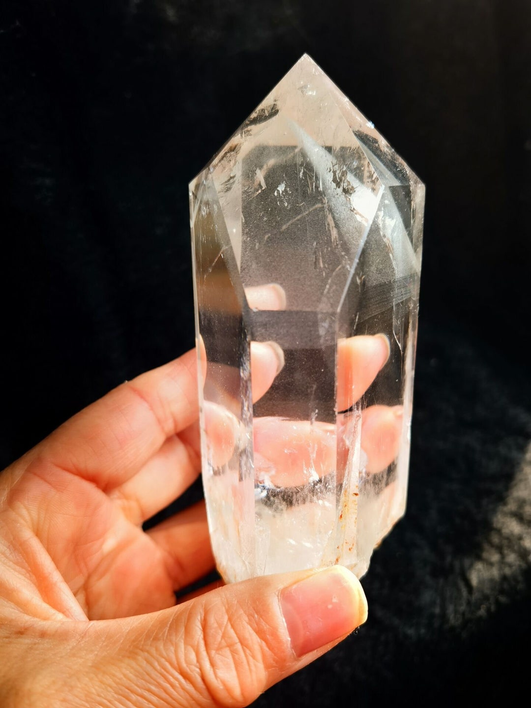 Natural Tibetan High Altitude Phantom 6 Sided Crystal Quartz Point 4.48 ...