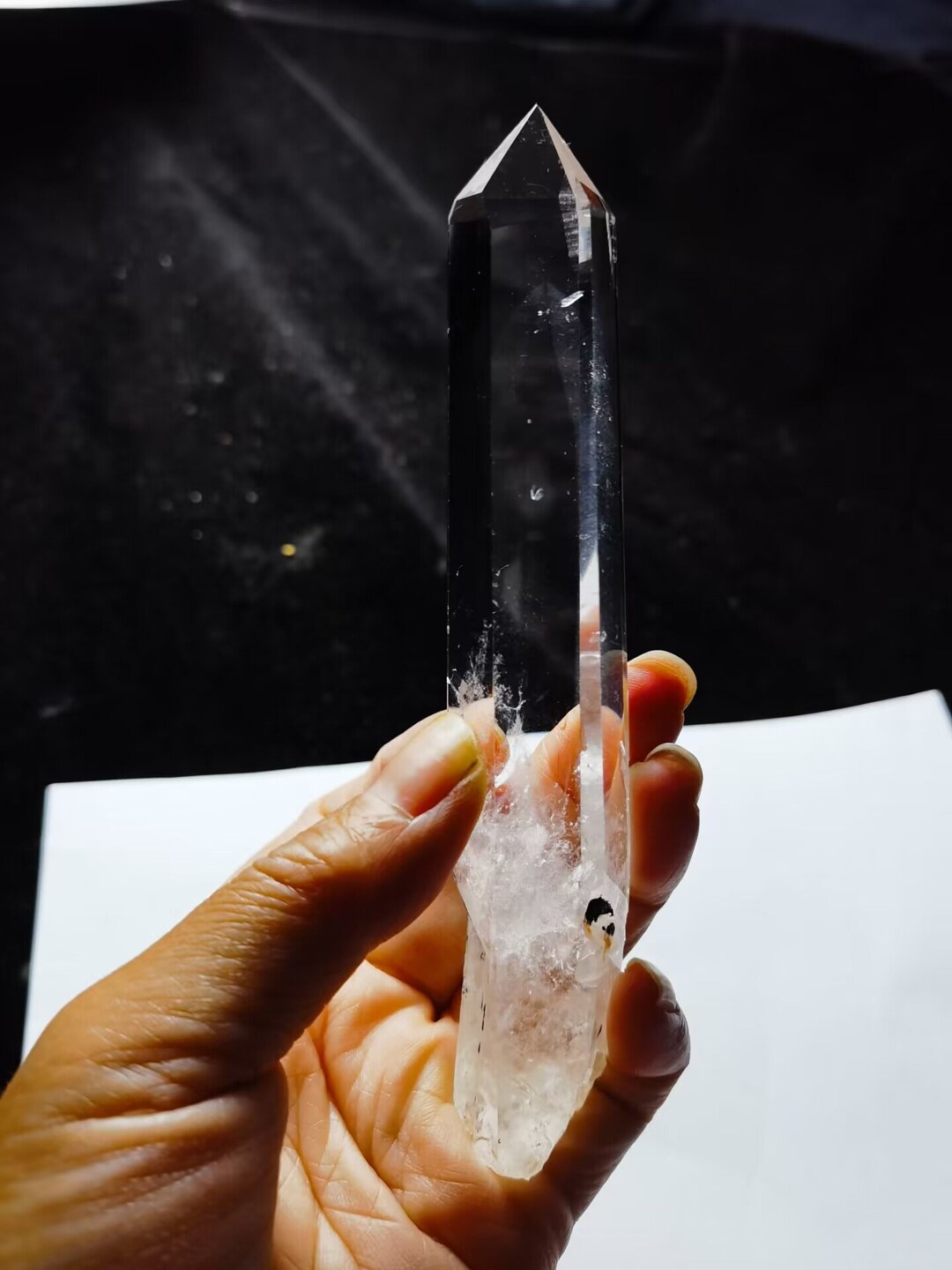 Natural Tibetan High Altitude Phantom 6 Sided Crystal Quartz Point 5.27 ...