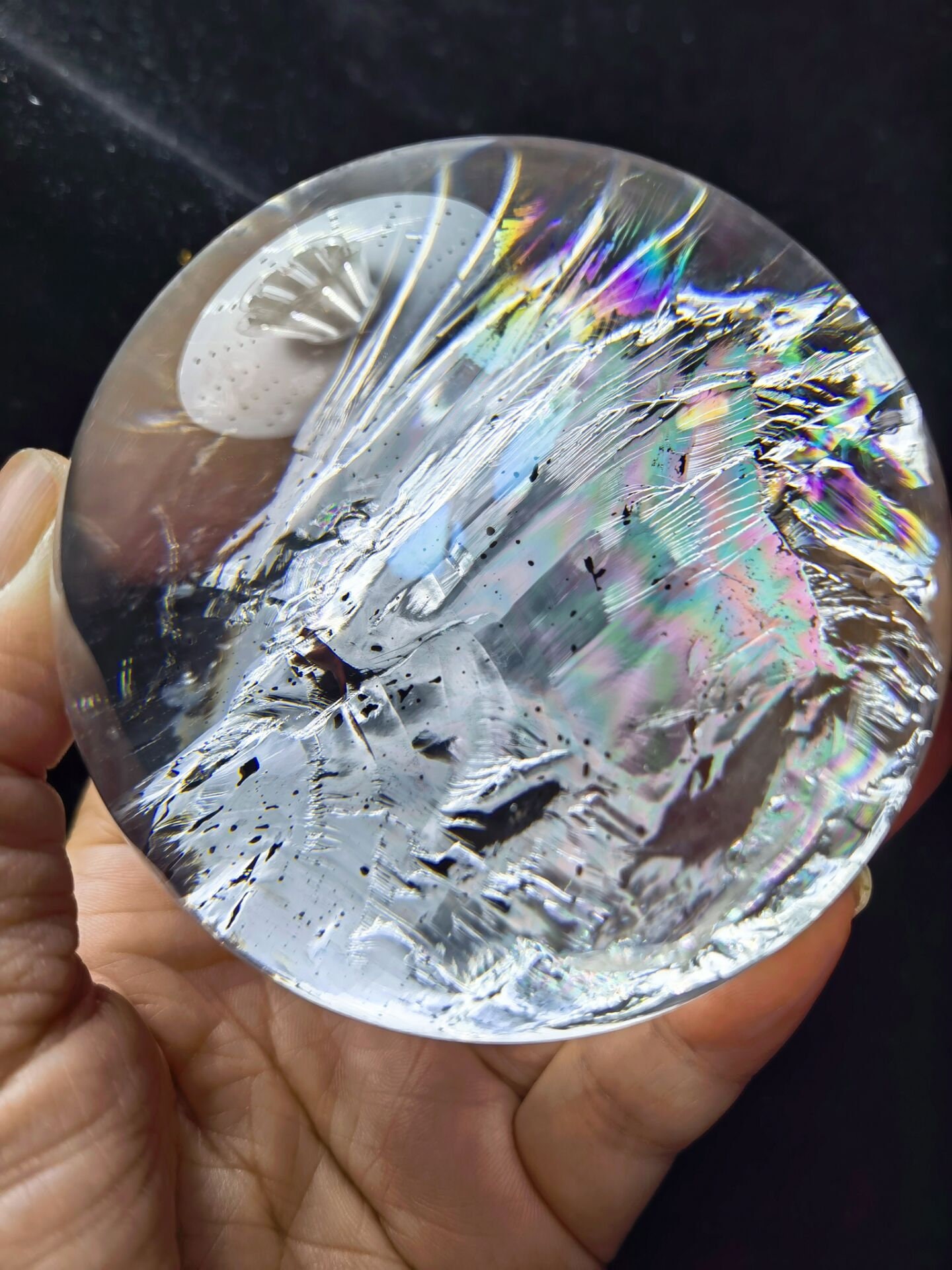 Tibet High Altitude Clear Rainbow Crystal Quartz Ball Sphere - Etsy