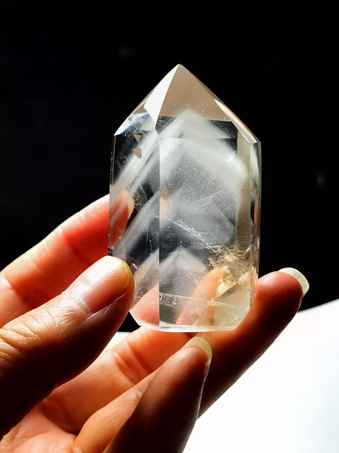 Natural Tibetan High Altitude Phantom 6 Sided Crystal Quartz Point 2.24 ...