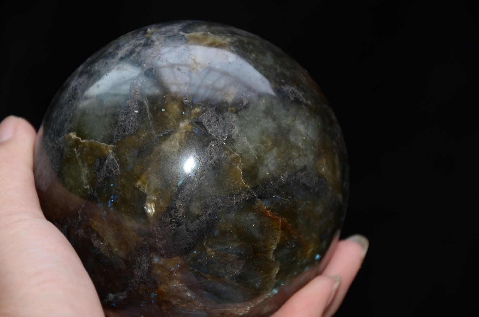 Giant Natural Blue Labradorite Crystal Quartz Ball Sphere Orb - Etsy