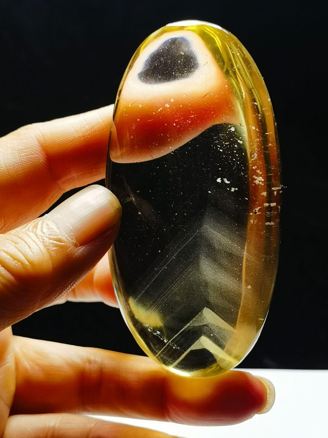 Tibet High Altitude Yellow Phantom Citrine Crystal Quartz Oval 3.07 ...