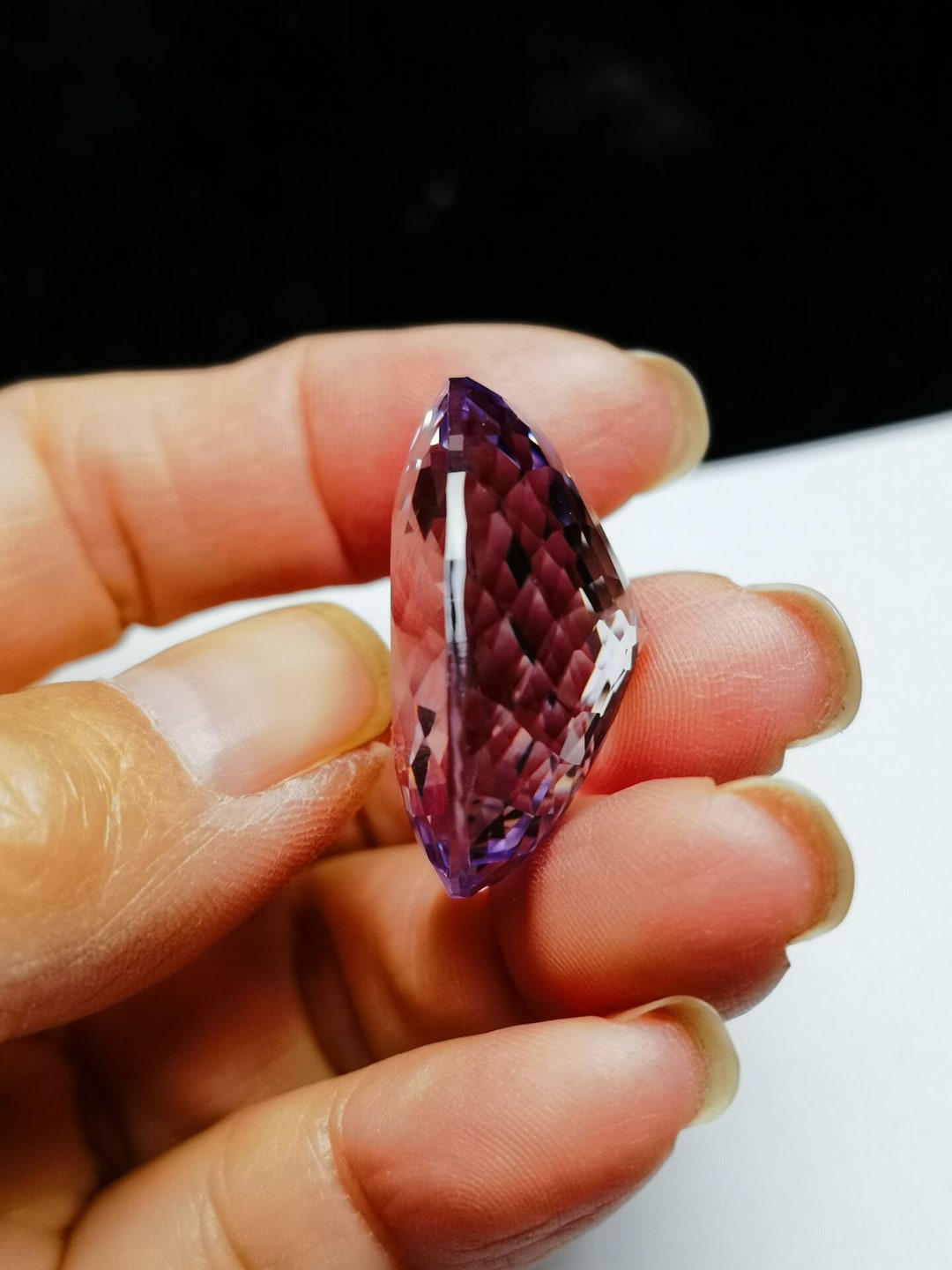 Tibetan High Altitude 99% Clear Purple Amethyst Crystal Quartz 161 Side ...