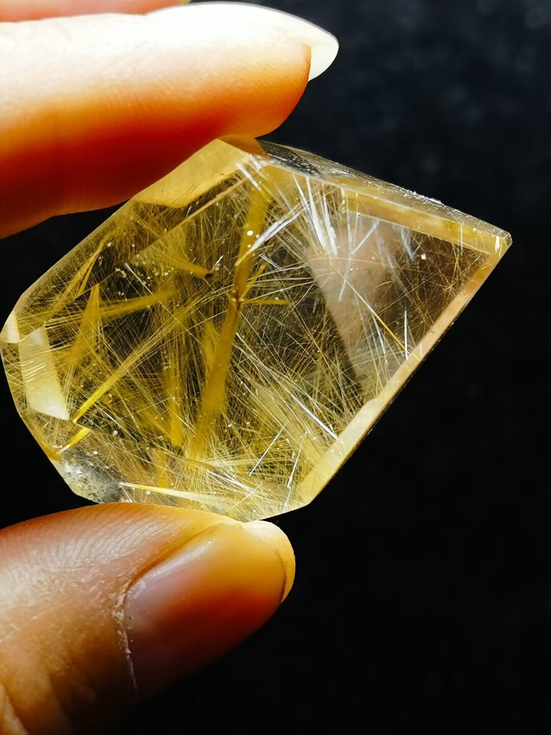 Tibetan High Altitude Clear Gold Rutilated Crystal Quartz Oval - Etsy