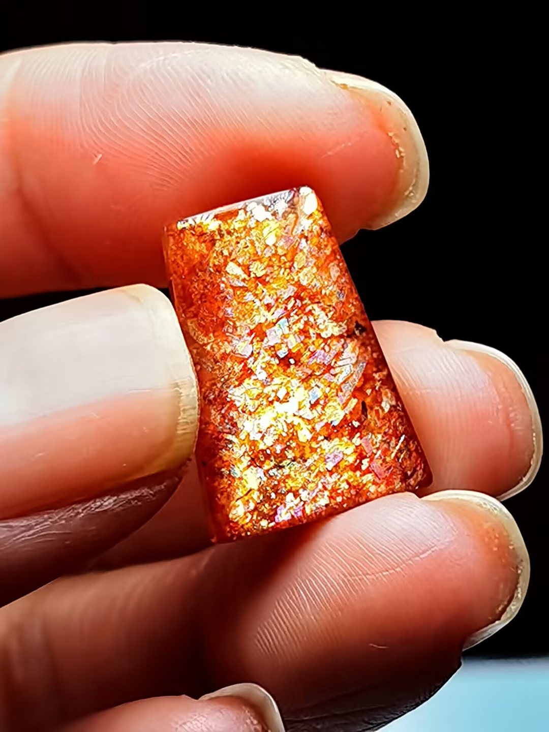 Rare Natural Flashy Golden Lattice Sunstone Crystal Quartz 0.7 - Etsy