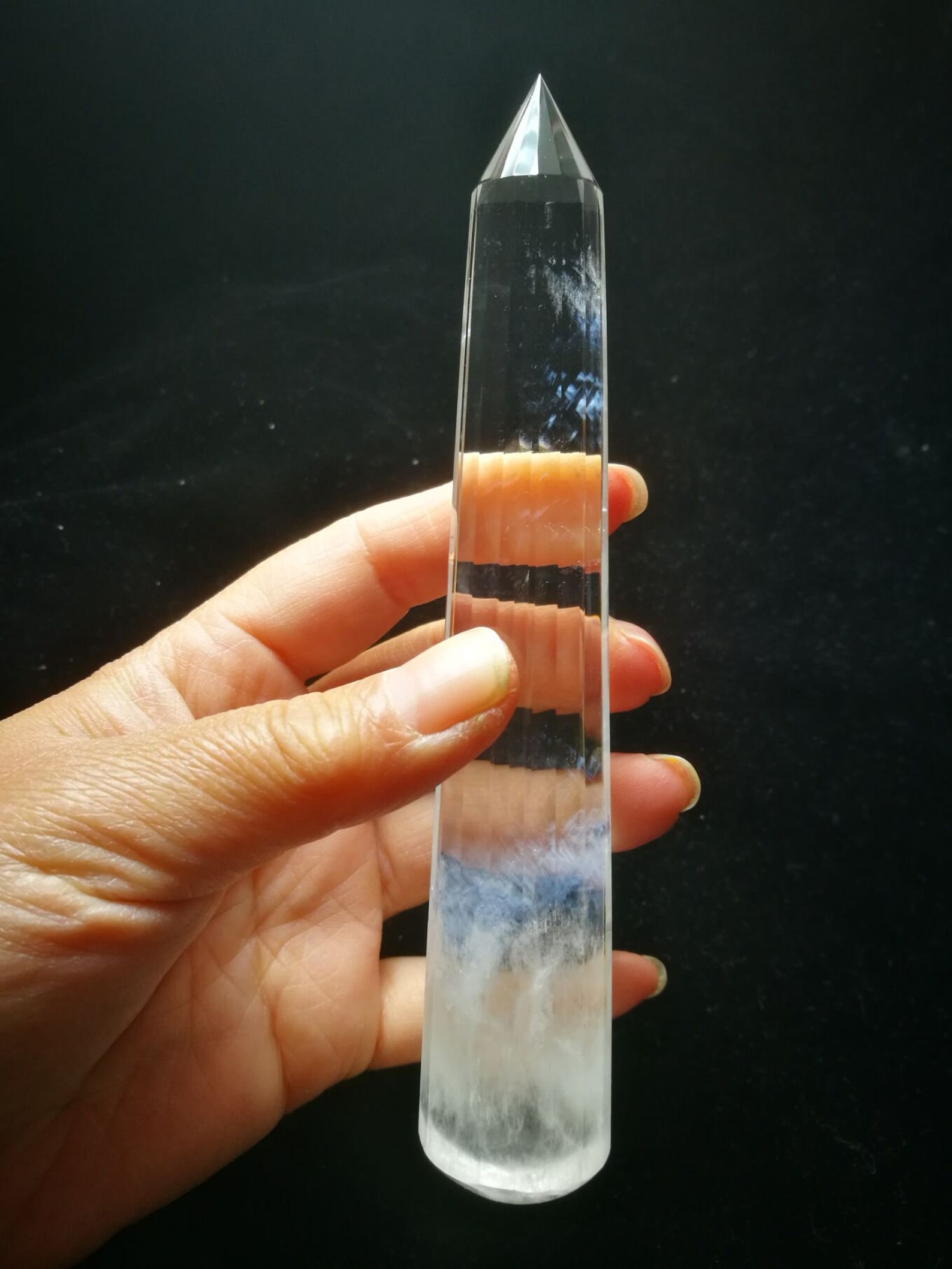 Natural Rare Clear Blue Rutile Crystal Quartz 18 Sided Facet | Etsy