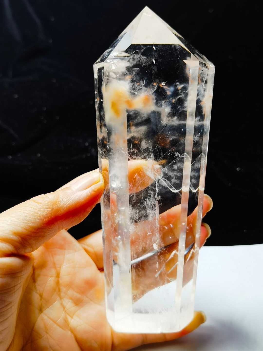 Real Tibetan High Altitude Rabbit Hair Rutilated Crystal Quartz Point ...