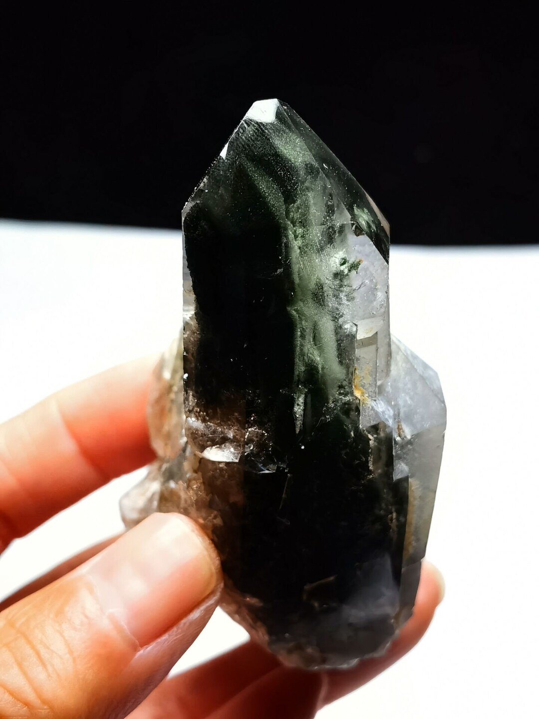 Natural Tibetan High Altitude Phantom 6 Sided Crystal Quartz Point 2.99 ...
