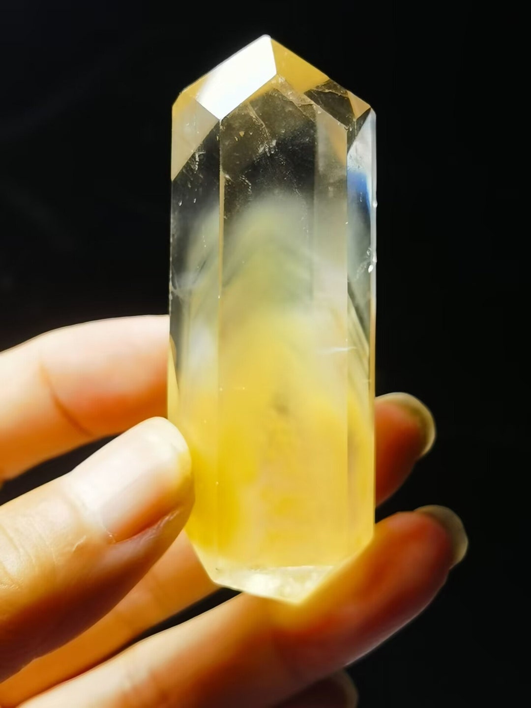Real Tibetan High Altitude Rabbit Hair Phantom Crystal Quartz Point ...