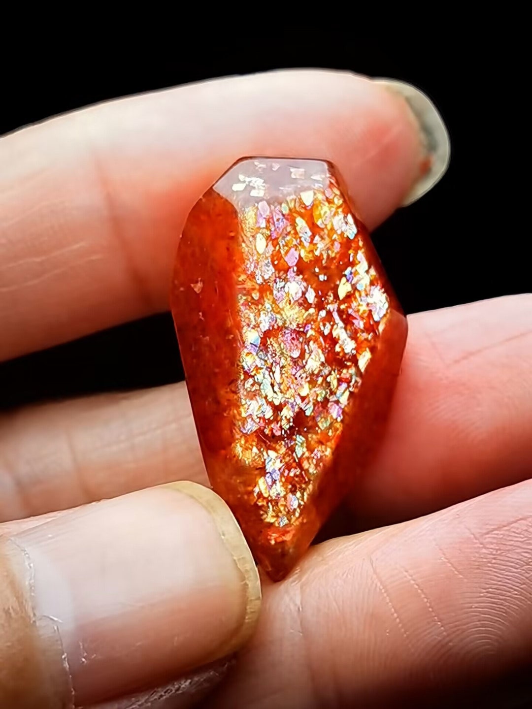 Rare Natural Flashy Golden Lattice Sunstone Crystal Quartz 1.06 Inch ...