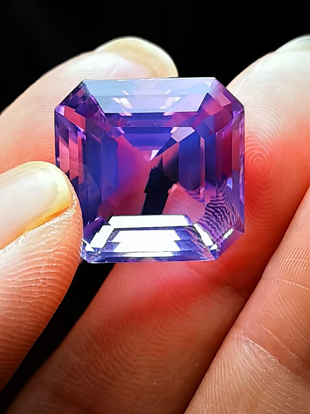 Rare Natural Brazilian Purple Lavender Moon Crystal Quartz Cabochon 0. ...