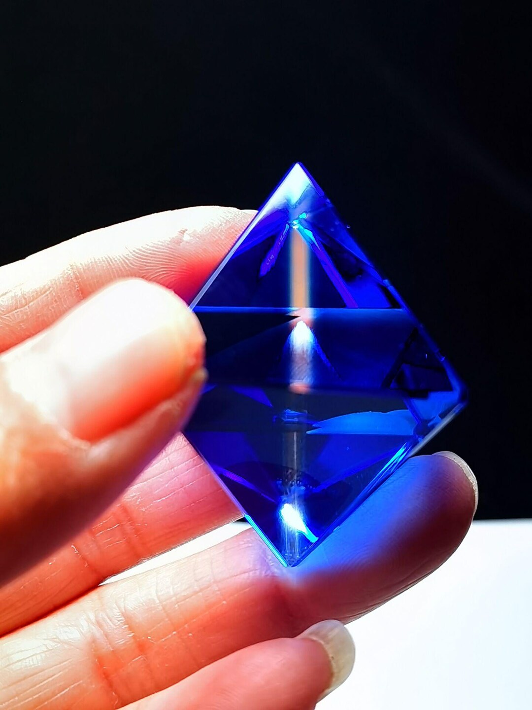 Blue Siberian Crystal Quartz Octahedral 1.61 Inch Energy Healing Reiki ...