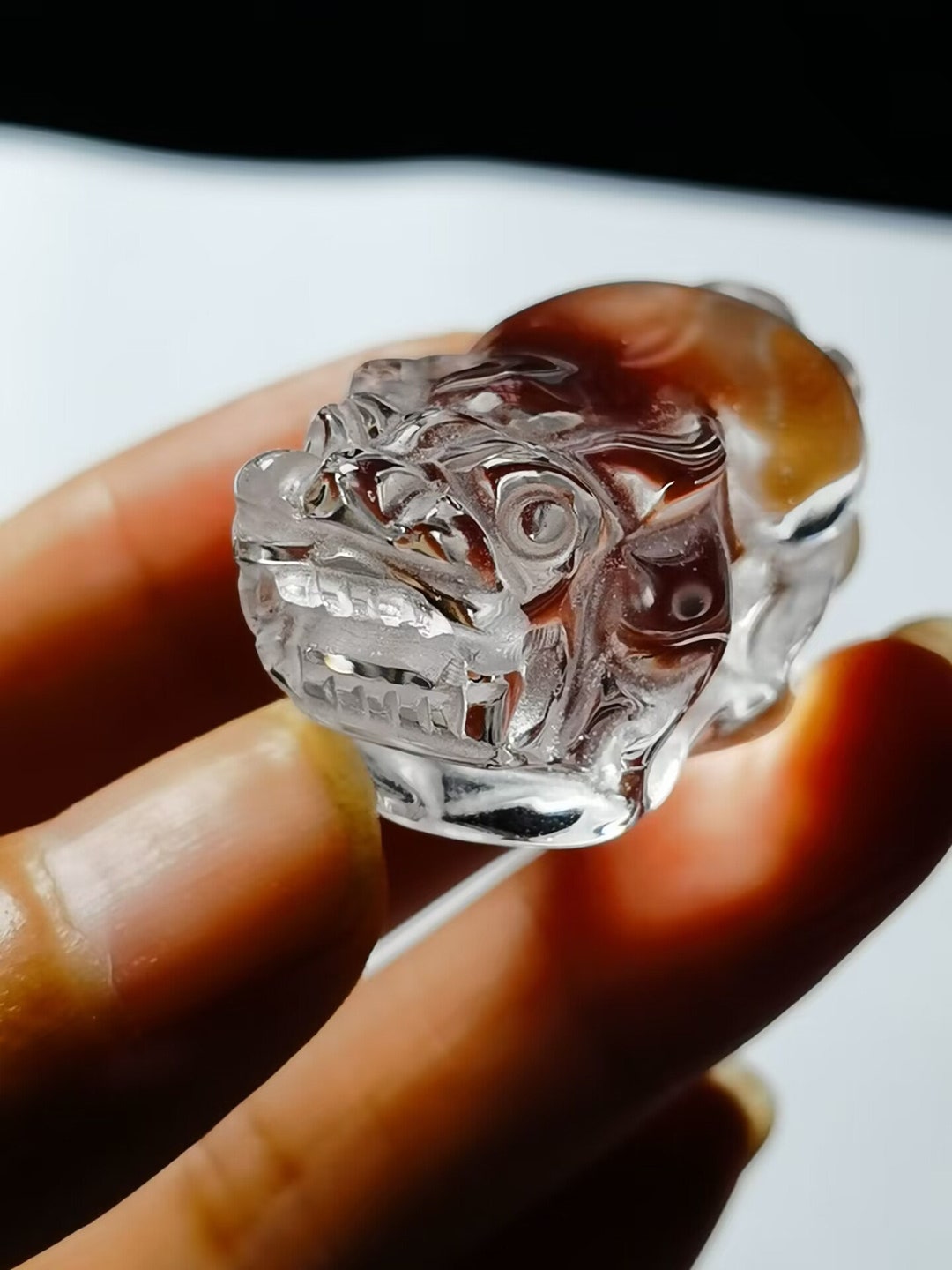 Tibetan High Altitude Water Clear Crystal Quartz Pixiu, Pi Yao Feng ...