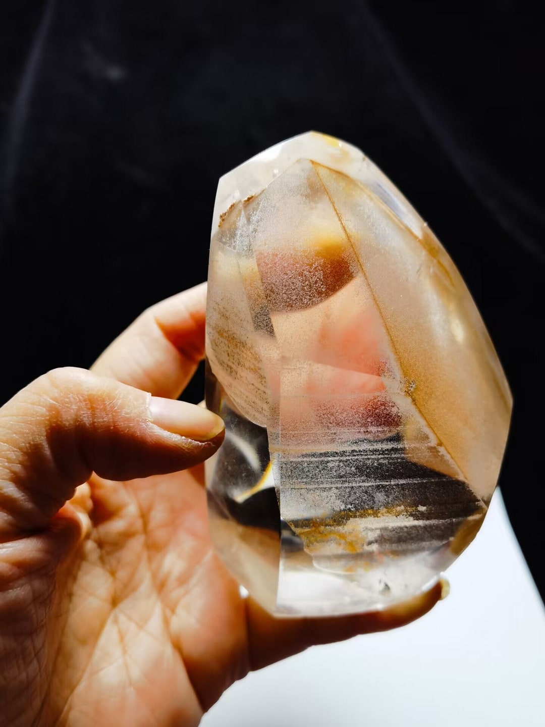 Natural Tibetan High Altitude Phantom 6 Sided Crystal Quartz Point 3.62 ...