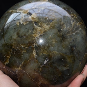 Giant Natural Blue Labradorite Crystal Quartz Ball Sphere Orb - Etsy