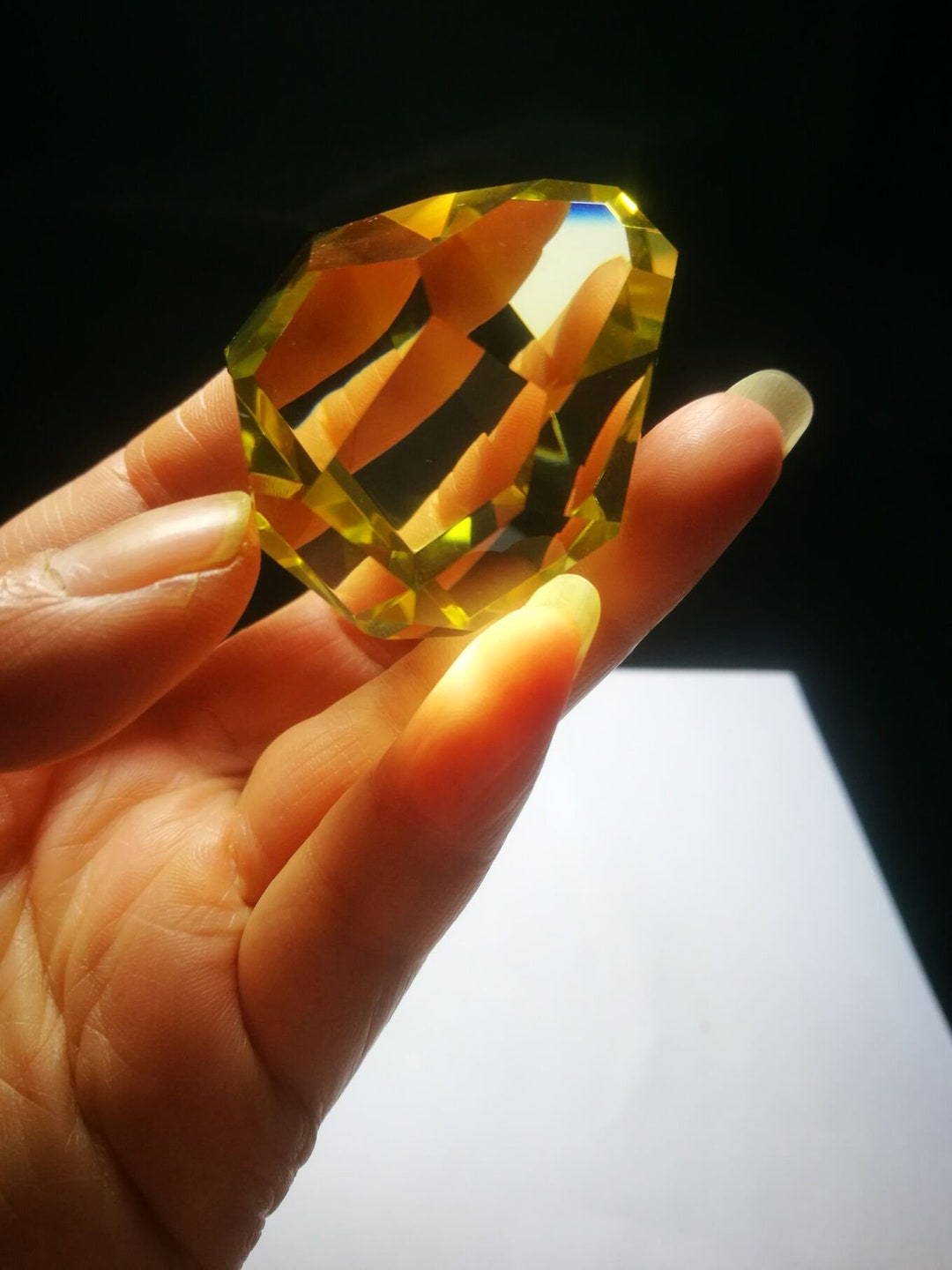 Tibetan High Altitude 99% Clear Yellow Citrine Crystal Quartz 1.57 Inch ...