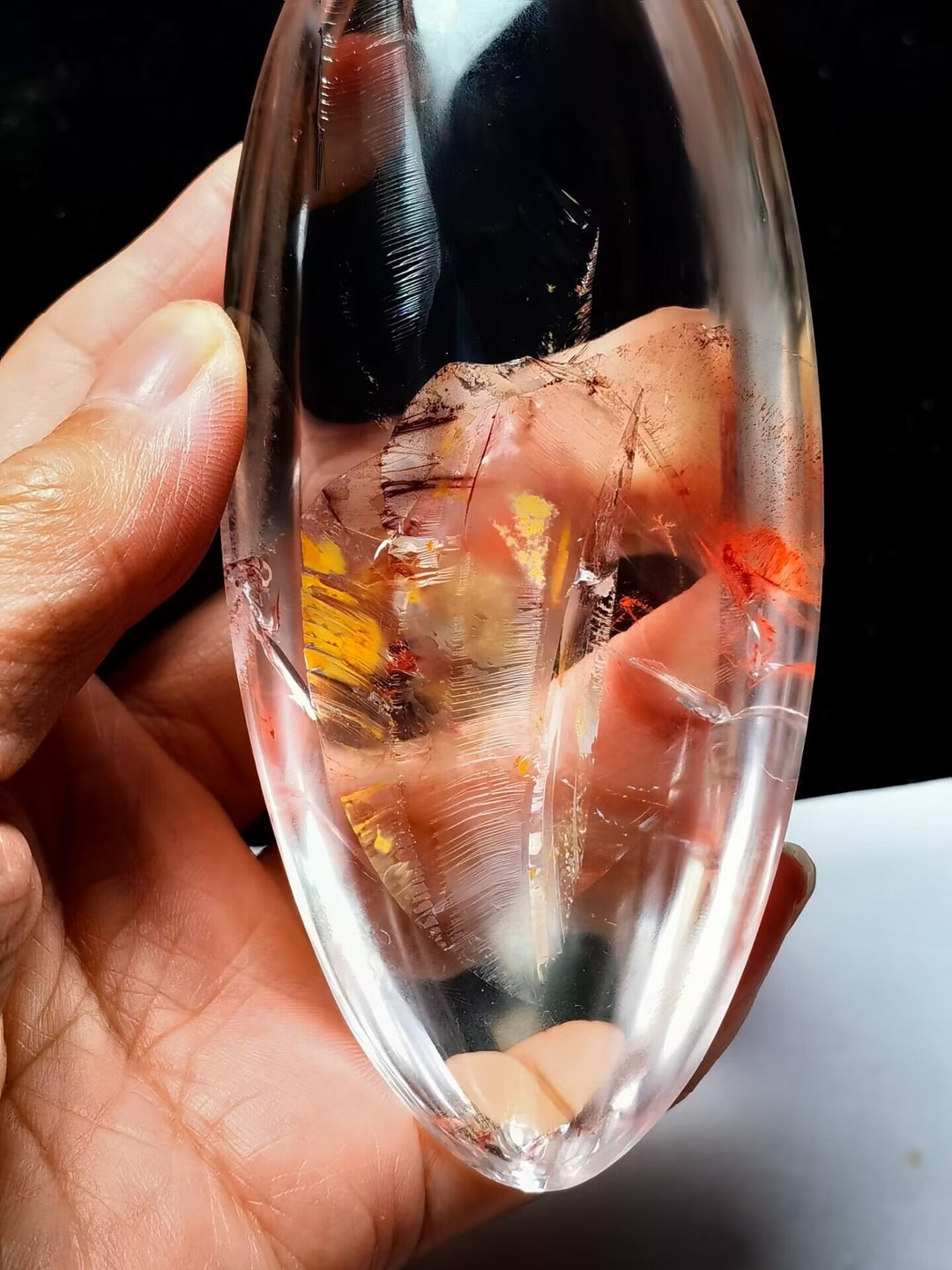 Tibet High Altitude Clear Phantom Rainbow Crystal Quartz 4.48 Inch ...