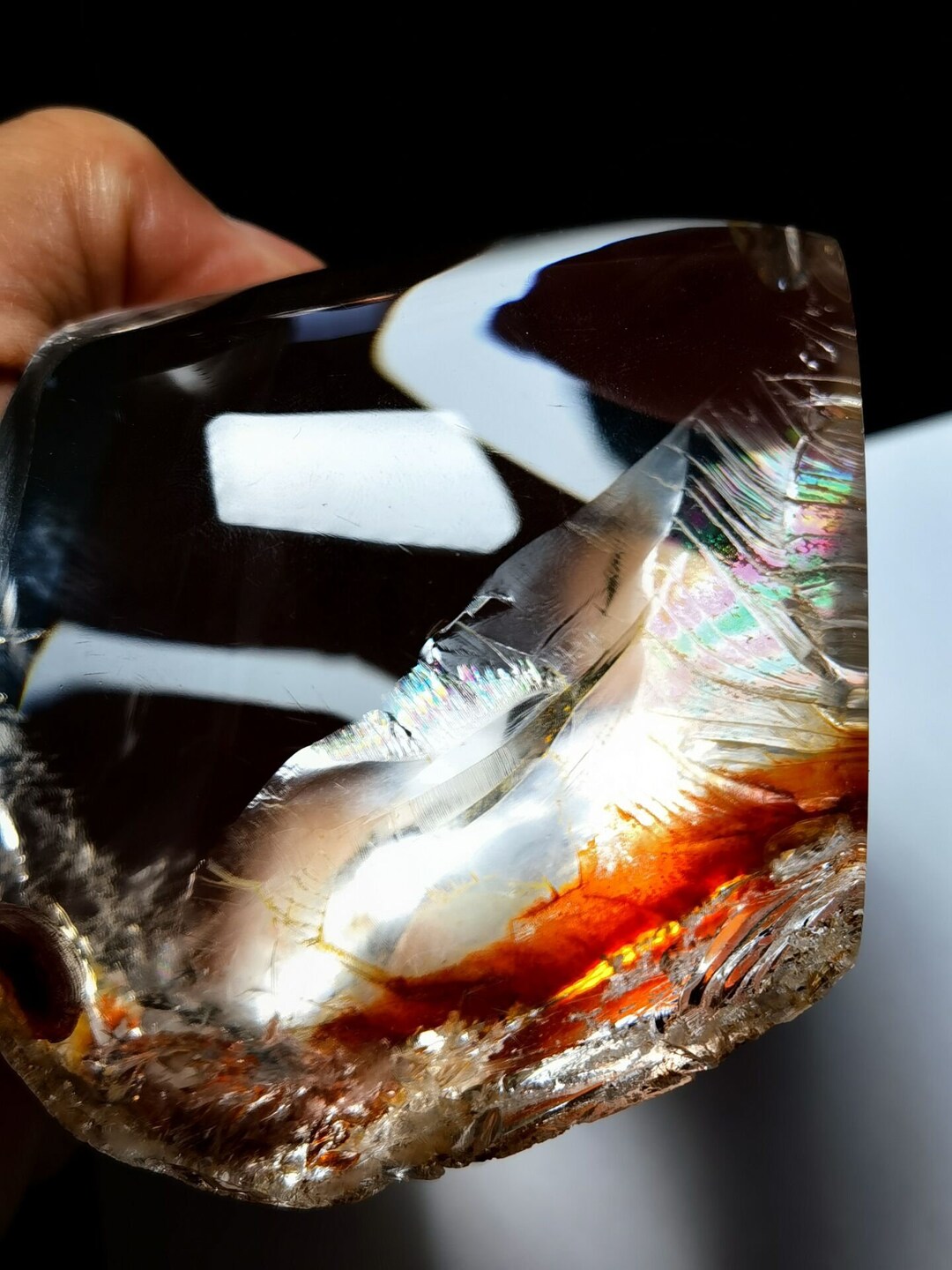 Natural Tibetan High Altitude Clear Rainbow 6 Sided Crystal Quartz ...