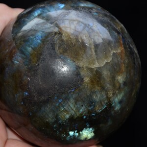 Giant Natural Blue Labradorite Crystal Quartz Ball Sphere Orb - Etsy