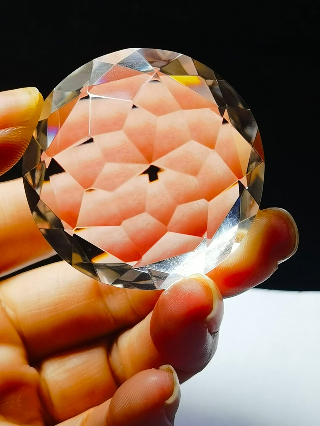 Tibetan High Altitude Crystal Clear Quartz 49 Sided, Oval Diamond Cut 1 ...