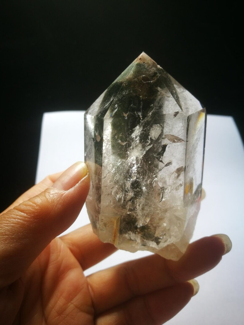 Natural Tibetan High Altitude Green Phantom Crystal Quartz 6 - Etsy