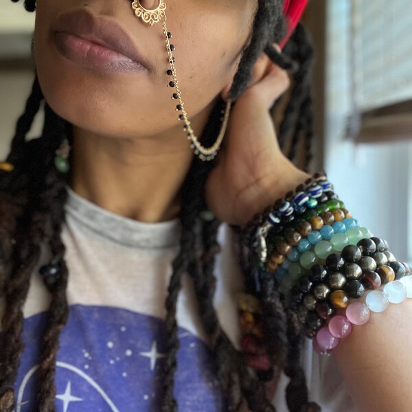 Ear to Nose Chain - Etsy