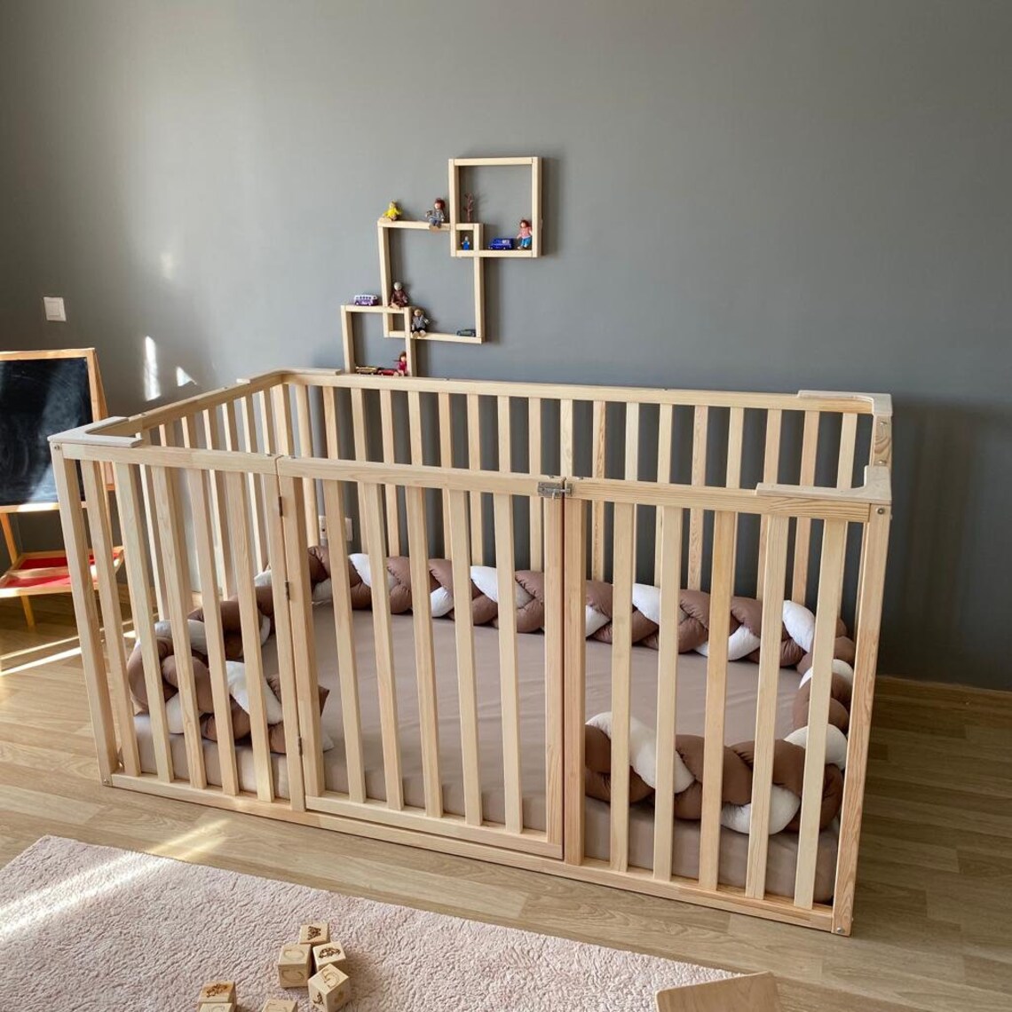 Wood Bed Montessori Toddler Twin Bed Montessori Bed Full Modern Kids ...