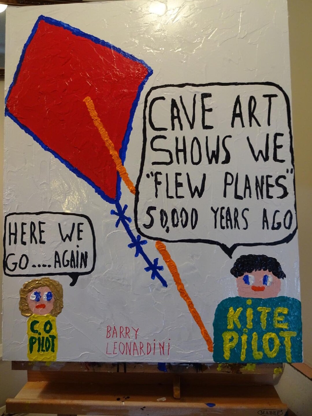 Hand Painted Original .it's a Kick. Funny Thoughtful Topic Done in ...