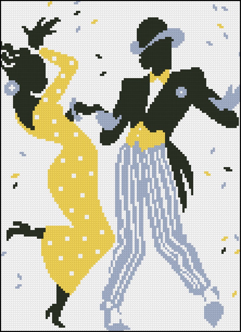 Dance Cross Stitch Pattern - Modern Cross Stitch Pattern - Counted ...