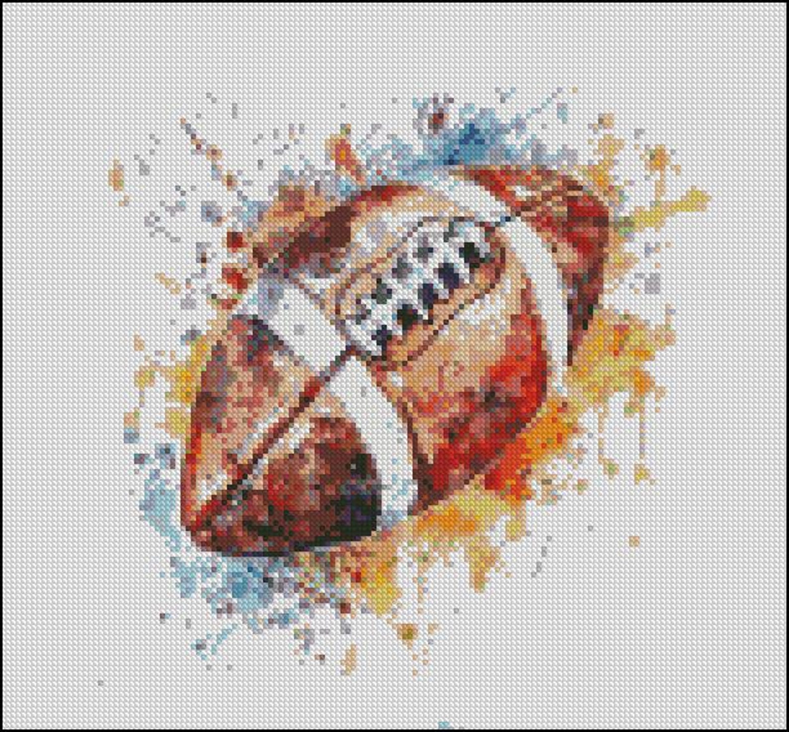 Sports Balls Watercolor Cross Stitch Pattern - Modern Cross Stitch ...