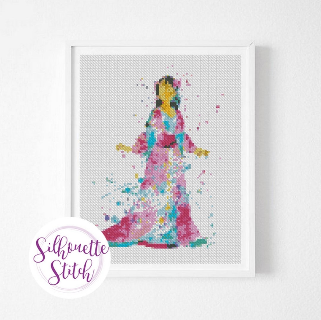 Princess Mulan Cross Stitch Pattern - Girl Nursery Decor Cross Stitch ...
