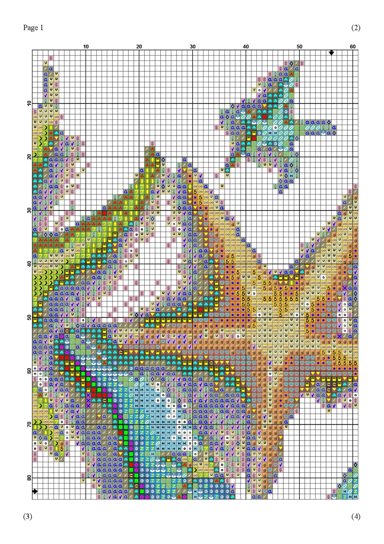Marine Design Set Cross Stitch Pattern - Cross Stitch Pattern - Counted ...