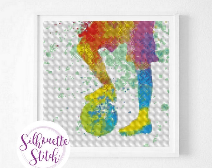 Football Cross Stitch Pattern (male and Female), Sport Cross Stitch ...