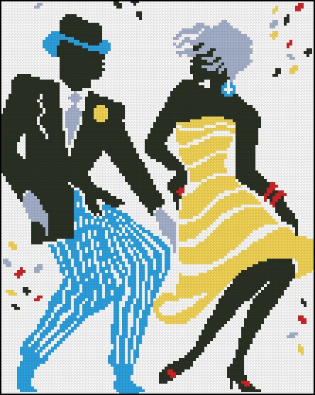 Dance Cross Stitch Pattern Modern Cross Stitch Pattern - Etsy