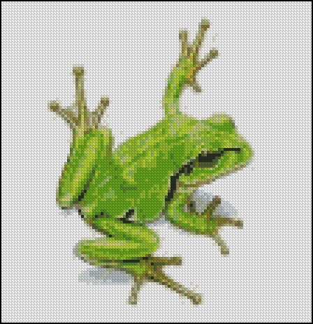 Frog Watercolor Cross Stitch Pattern Modern Cross Stitch | Etsy