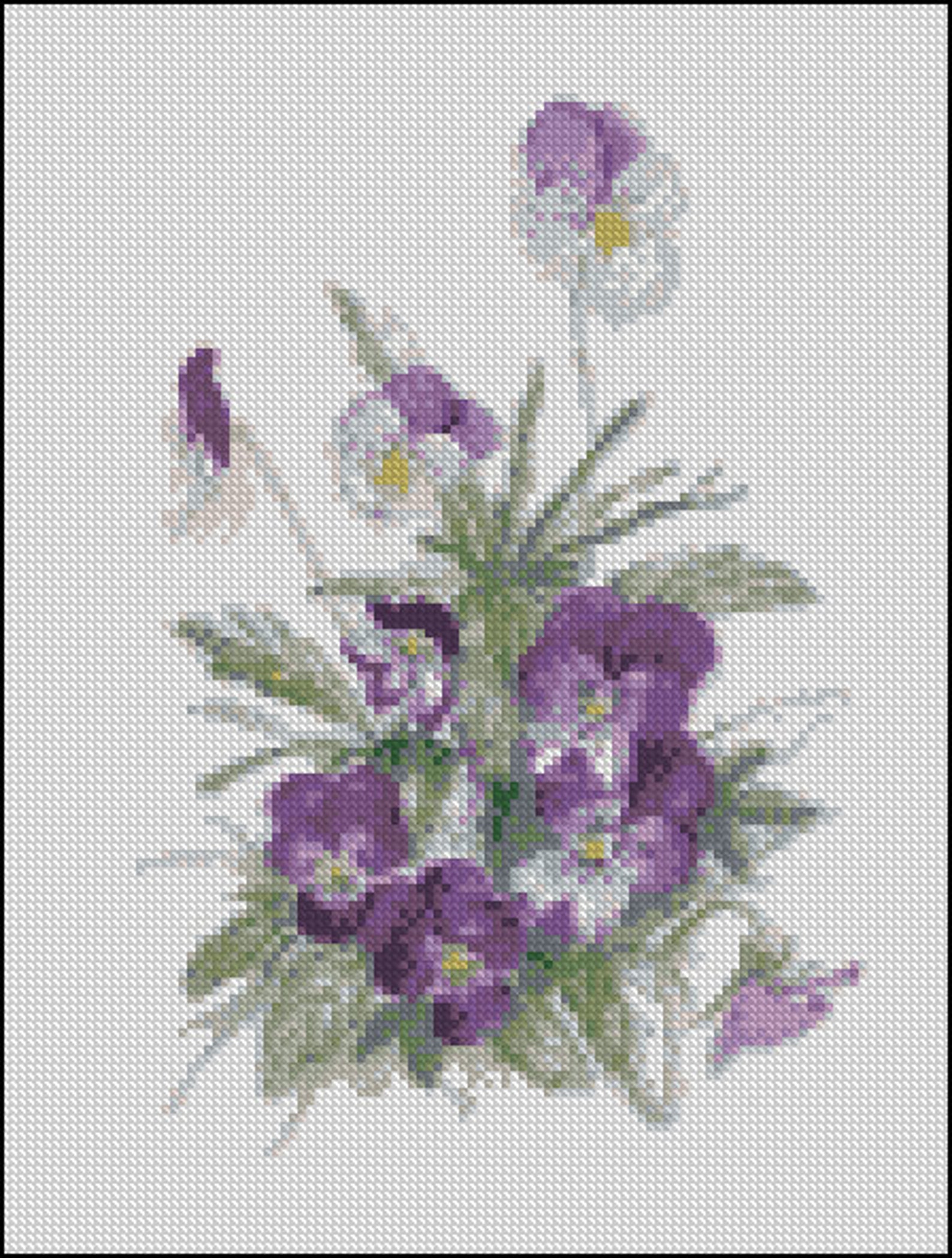Wildflowers Set Cross Stitch Pattern Counted Cross Stitch - Etsy