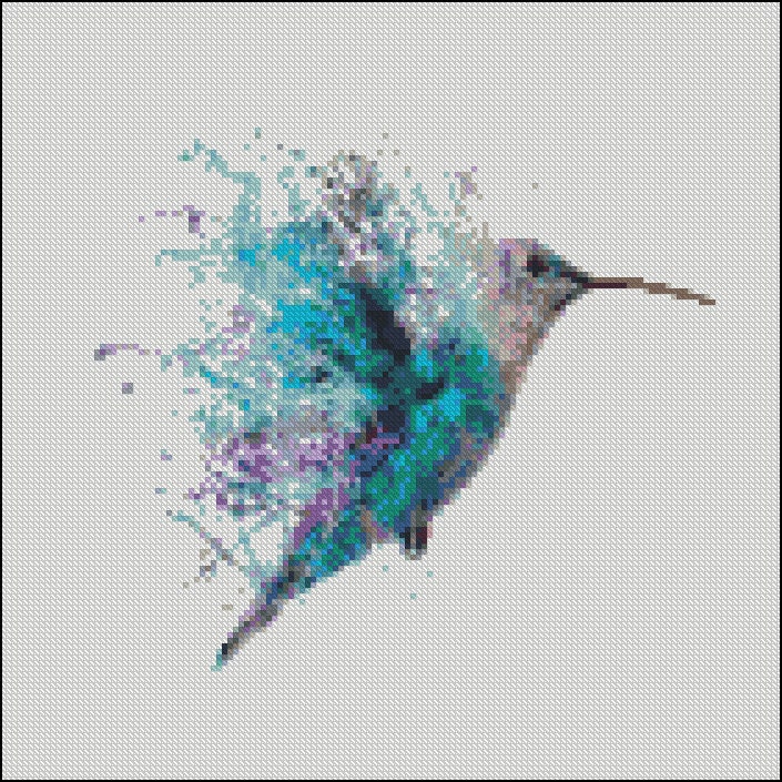 Colibri Hummingbird Cross Stitch Pattern hand Embroidery - Etsy