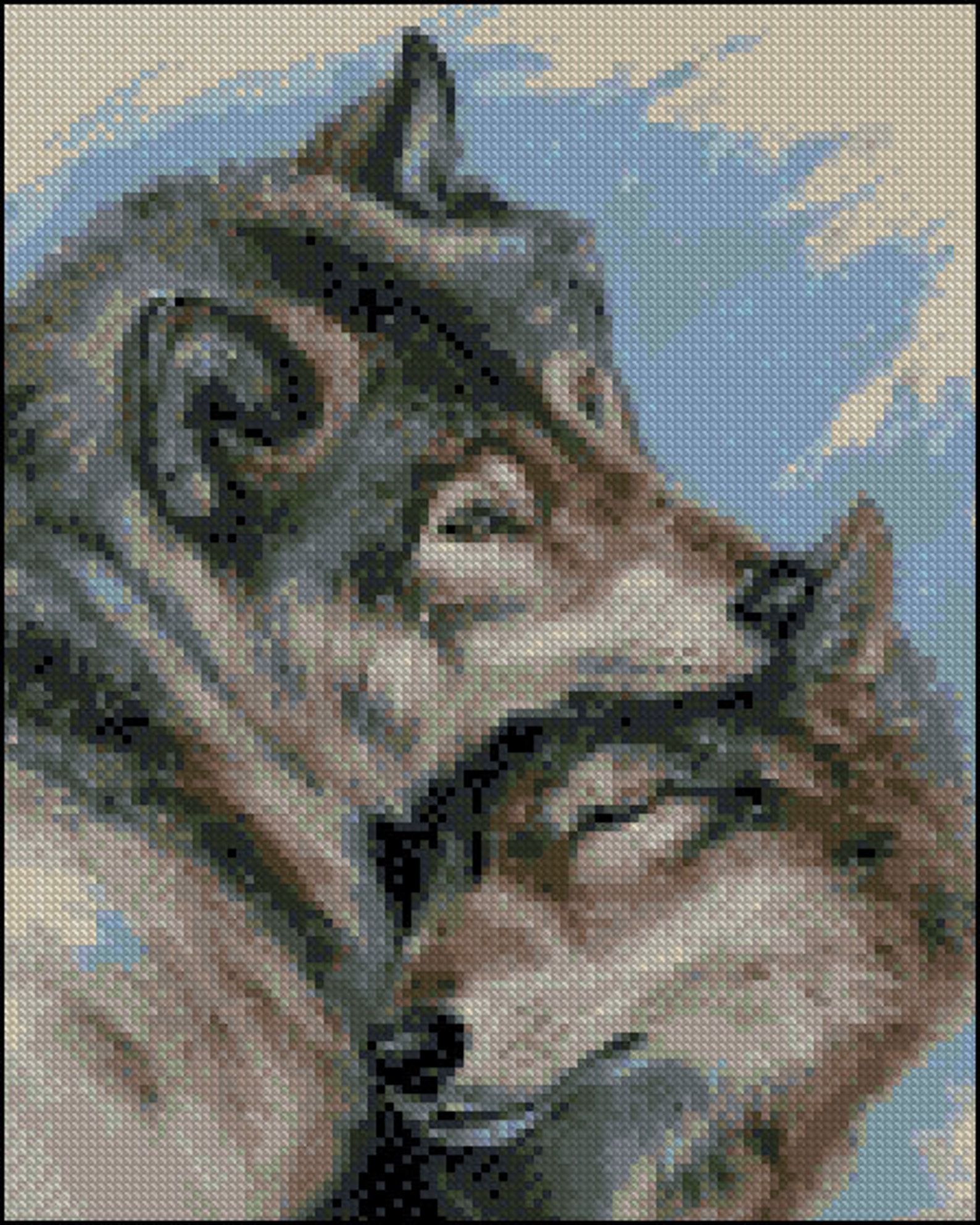 Wolves Cross Stitch Pattern Pair of Wolves Counted Cross - Etsy