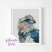 Hawk Watercolor Cross Stitch Pattern - Counted Cross Stitch Pattern ...