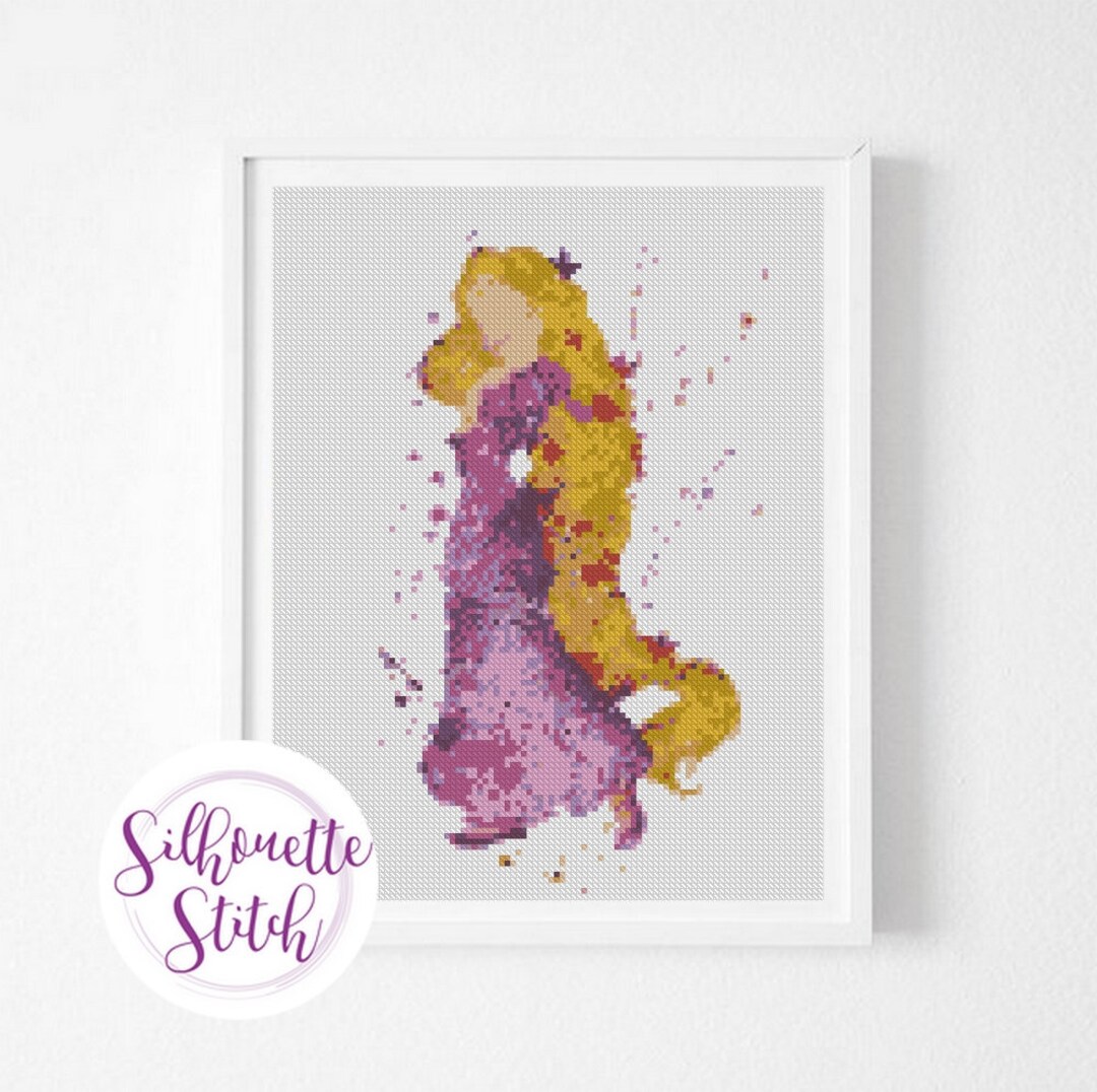 Princess Cross Stitch Pattern - Rapunzel Cross Stitch Pattern ...