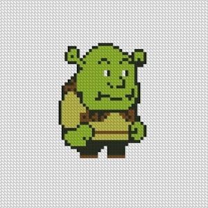 2 Shrek Cross Stitch Pattern Plastic Canvas Cross Stitch Pattern ...