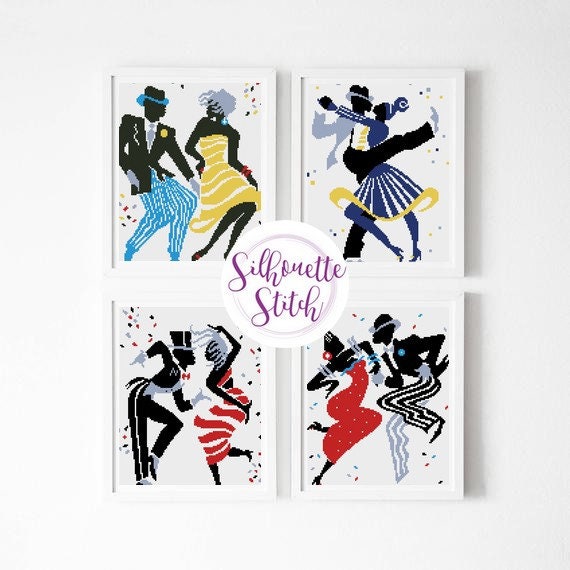 Dance Cross Stitch Pattern Modern Cross Stitch Pattern - Etsy