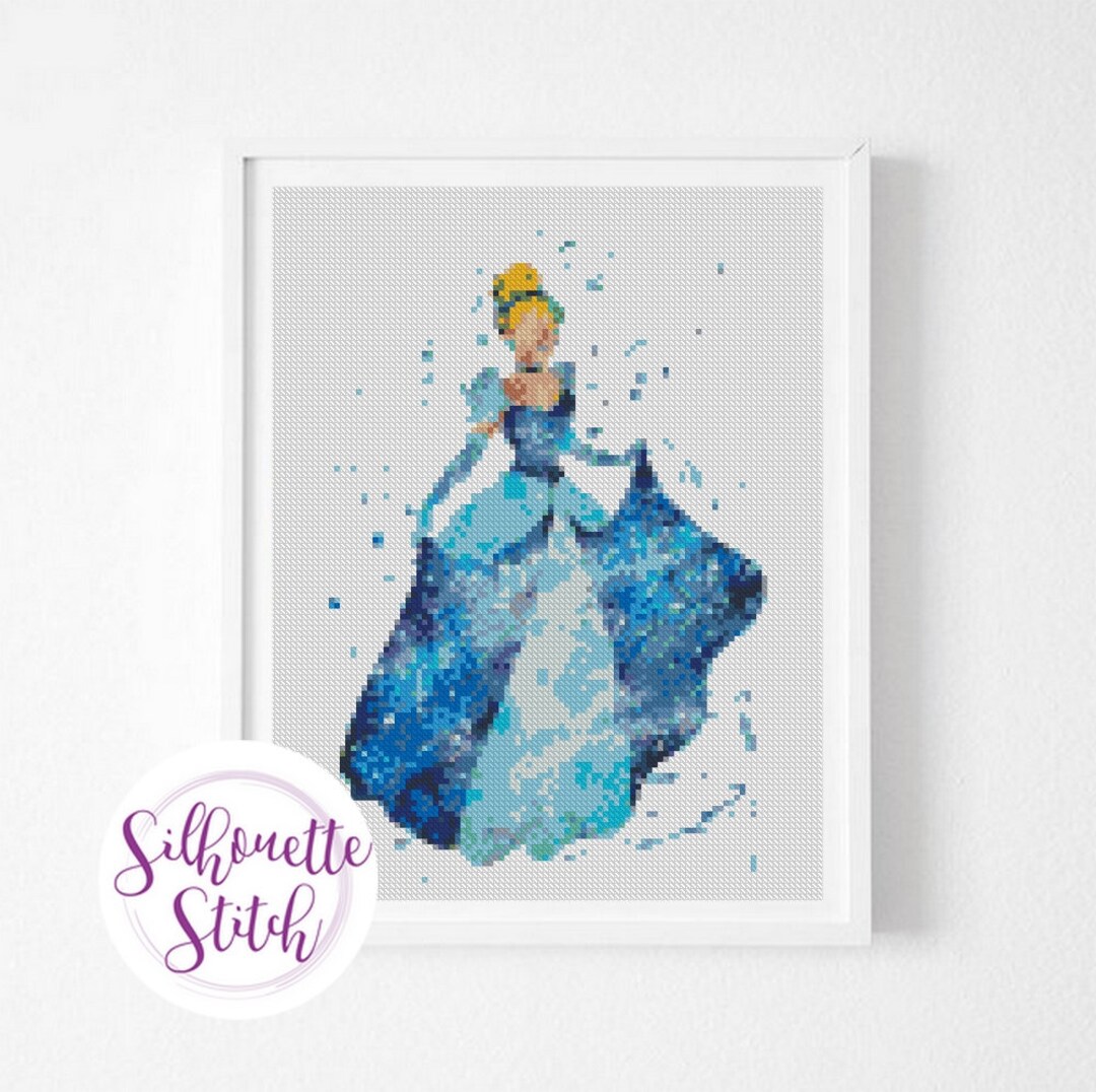 Princess Cinderella Cross Stitch Pattern - Girl Nursery Decor Cross ...
