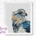 Hawk Watercolor Cross Stitch Pattern - Counted Cross Stitch Pattern ...