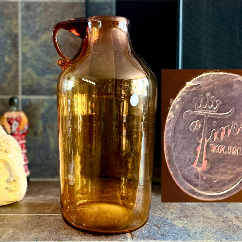 Amber Glass Jug - Etsy
