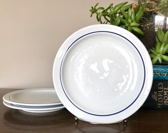 Blue Rim Plates - Etsy